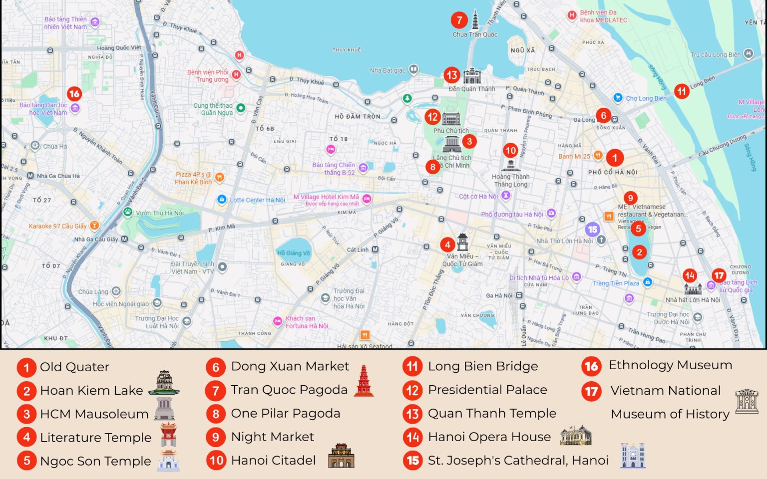 Hanoi Travel Maps 2026: Tourist Guide & Old Quarter Map